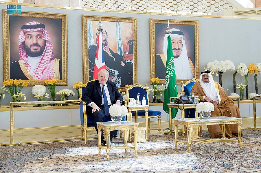 UK Prime Minister Arrives in Riyadh