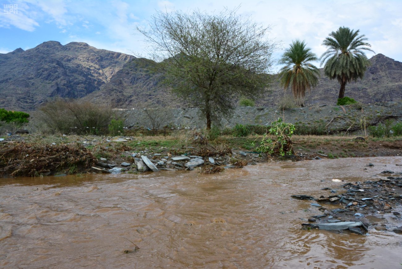 عام / أمطار على محافظة محايل