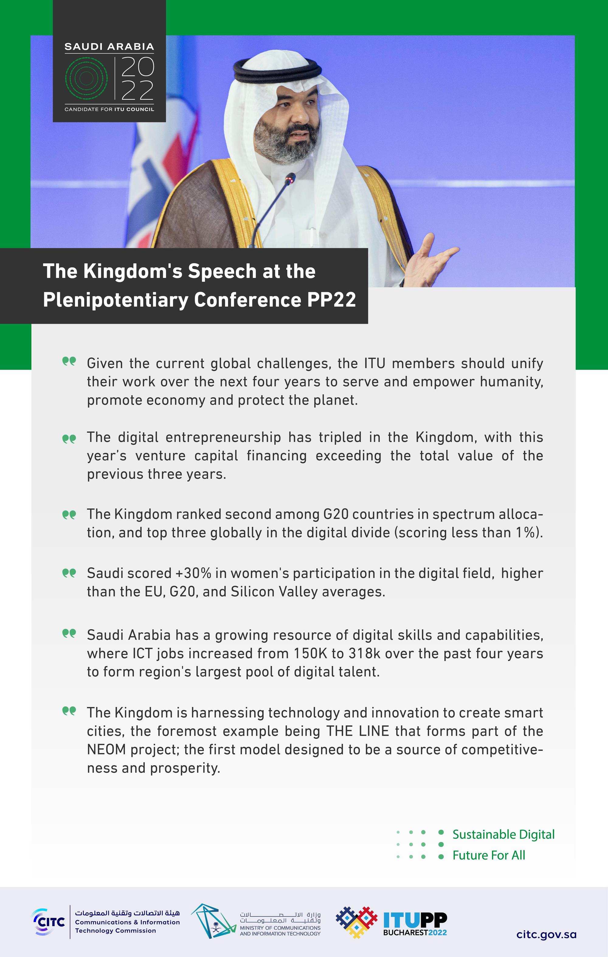 Minister of Communications and Information Technology Delivers Saudi ...