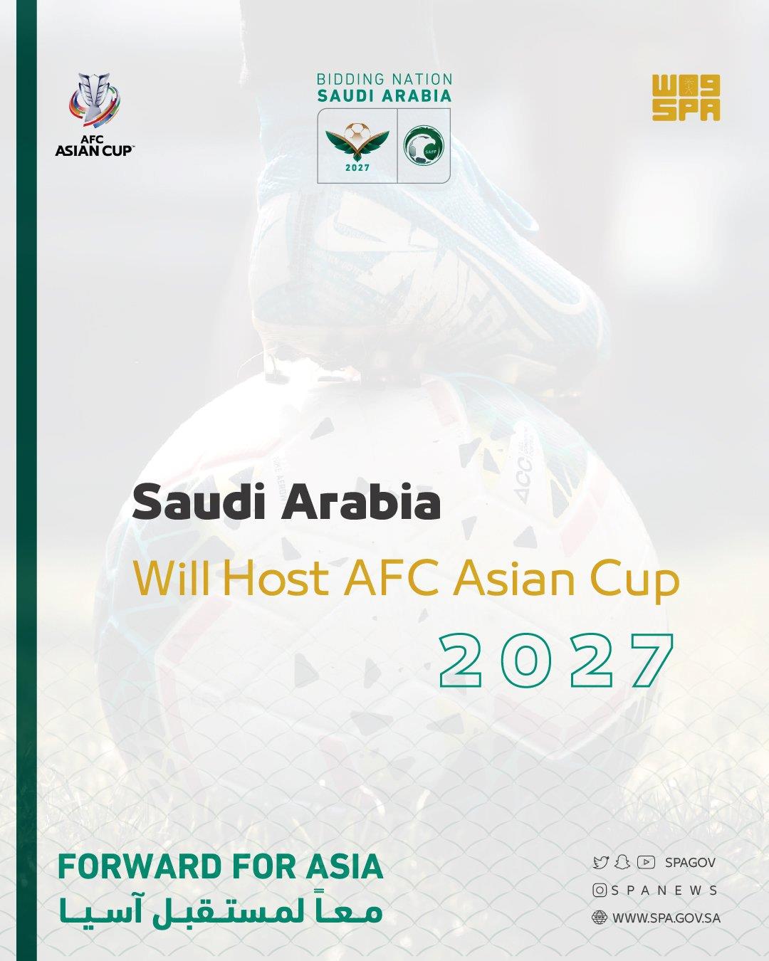 Saudi Arabia to Host AFC Asian Cup 2027