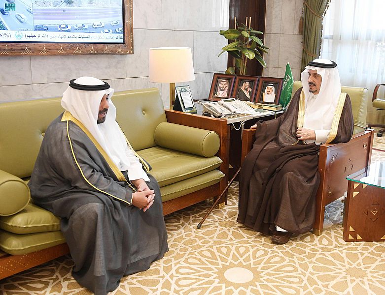 Governor of Riyadh Region Receives Kuwaiti Ambassador to Kingdom