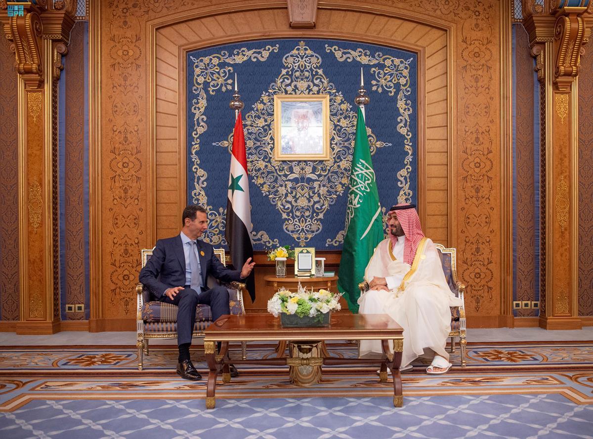 HRH Crown Prince Meets with President of Syria