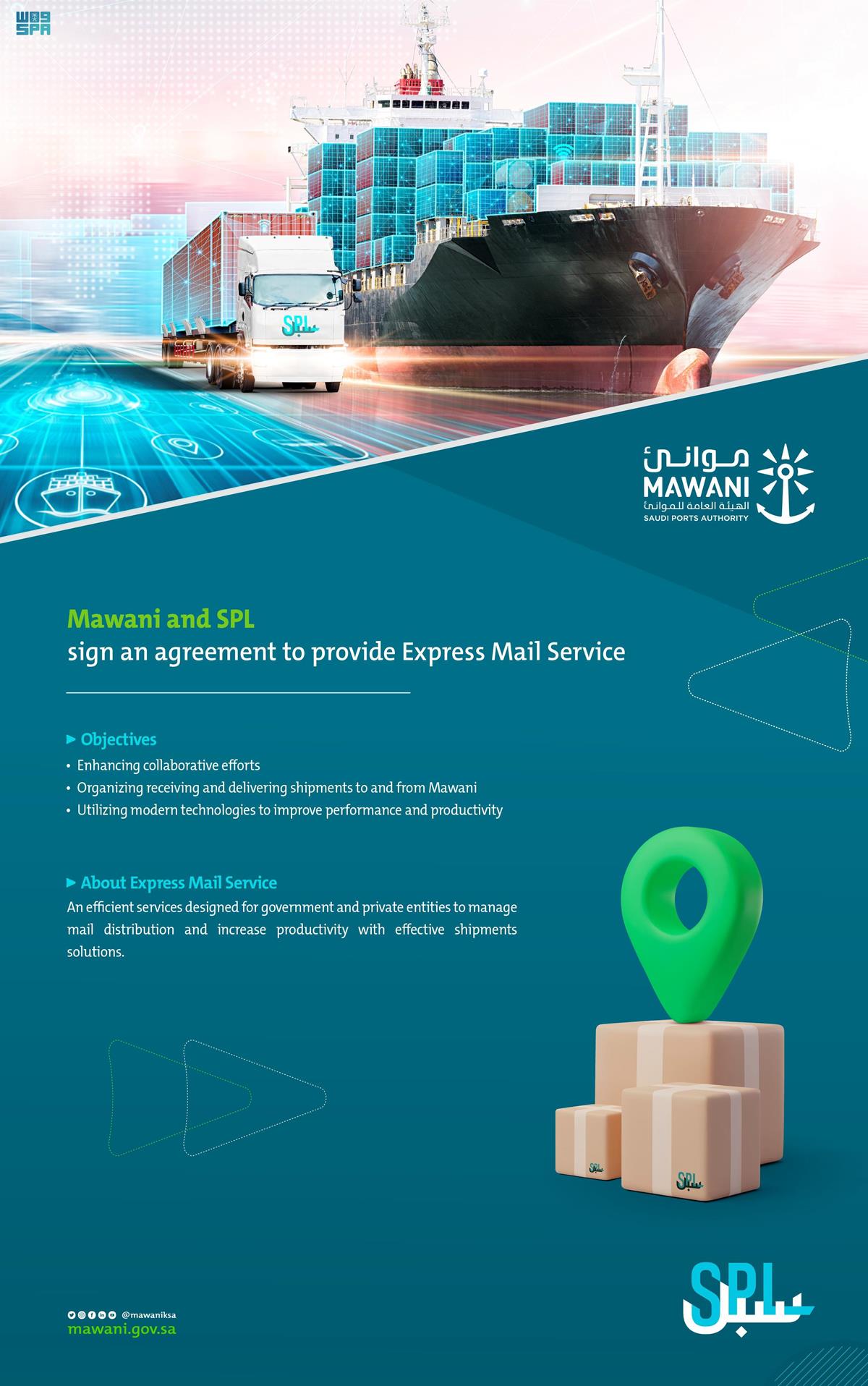 Mawani and SPL Sign Deal to Deliver Express Mail Service