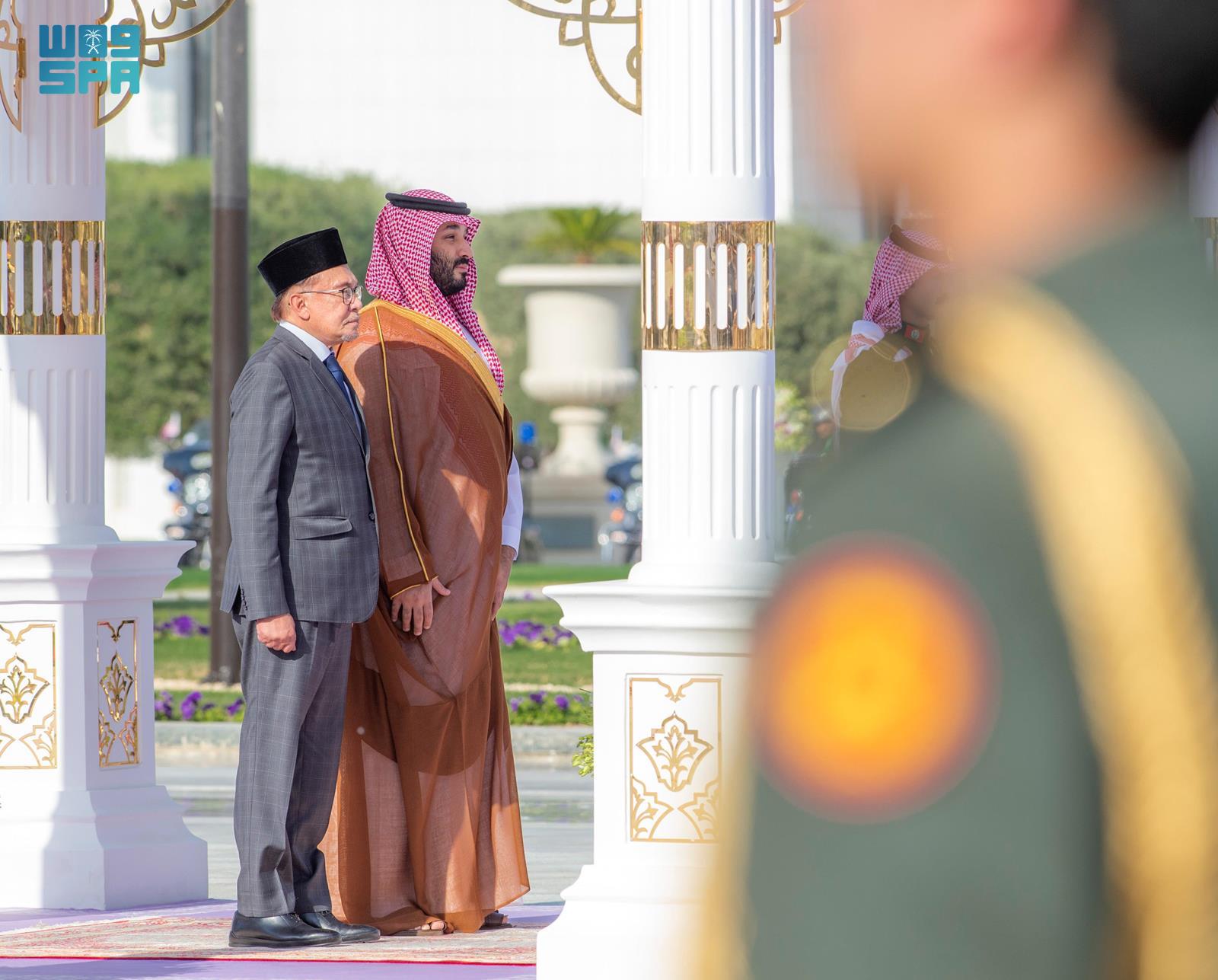 HRH the Crown Prince Receives Malaysian Prime Minister