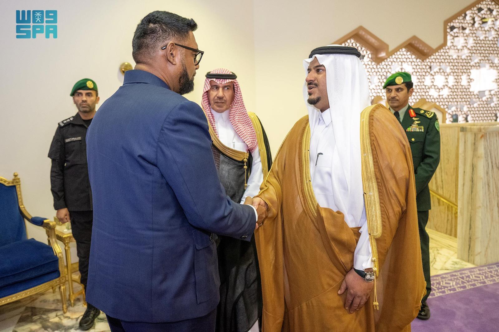 President of Guyana Arrives in Riyadh for Saudi-Caricom Summit