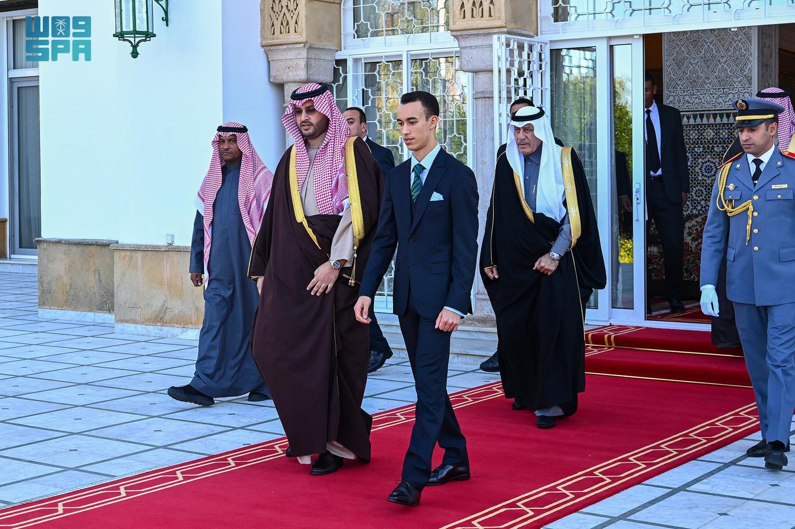 Crown Prince of Morocco Receives Prince Turki bin Mohammed bin Fahd