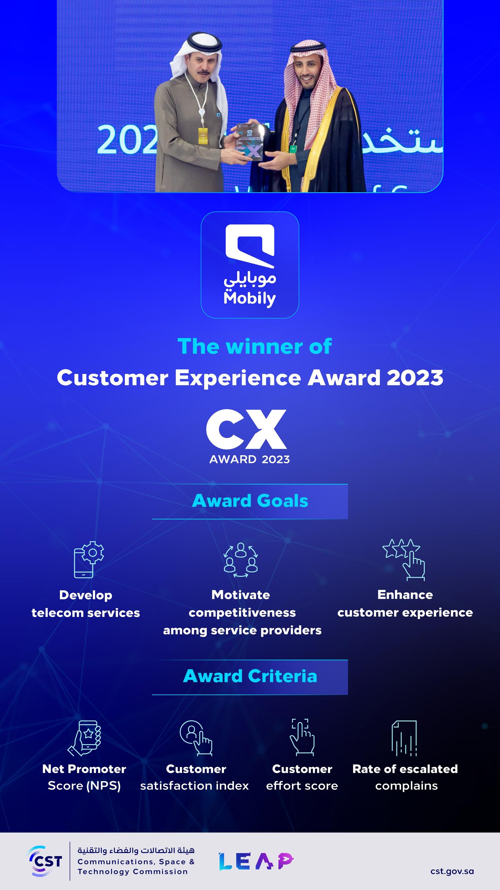 CST Announces Mobily as the Winner of the Customer Experience Award ...