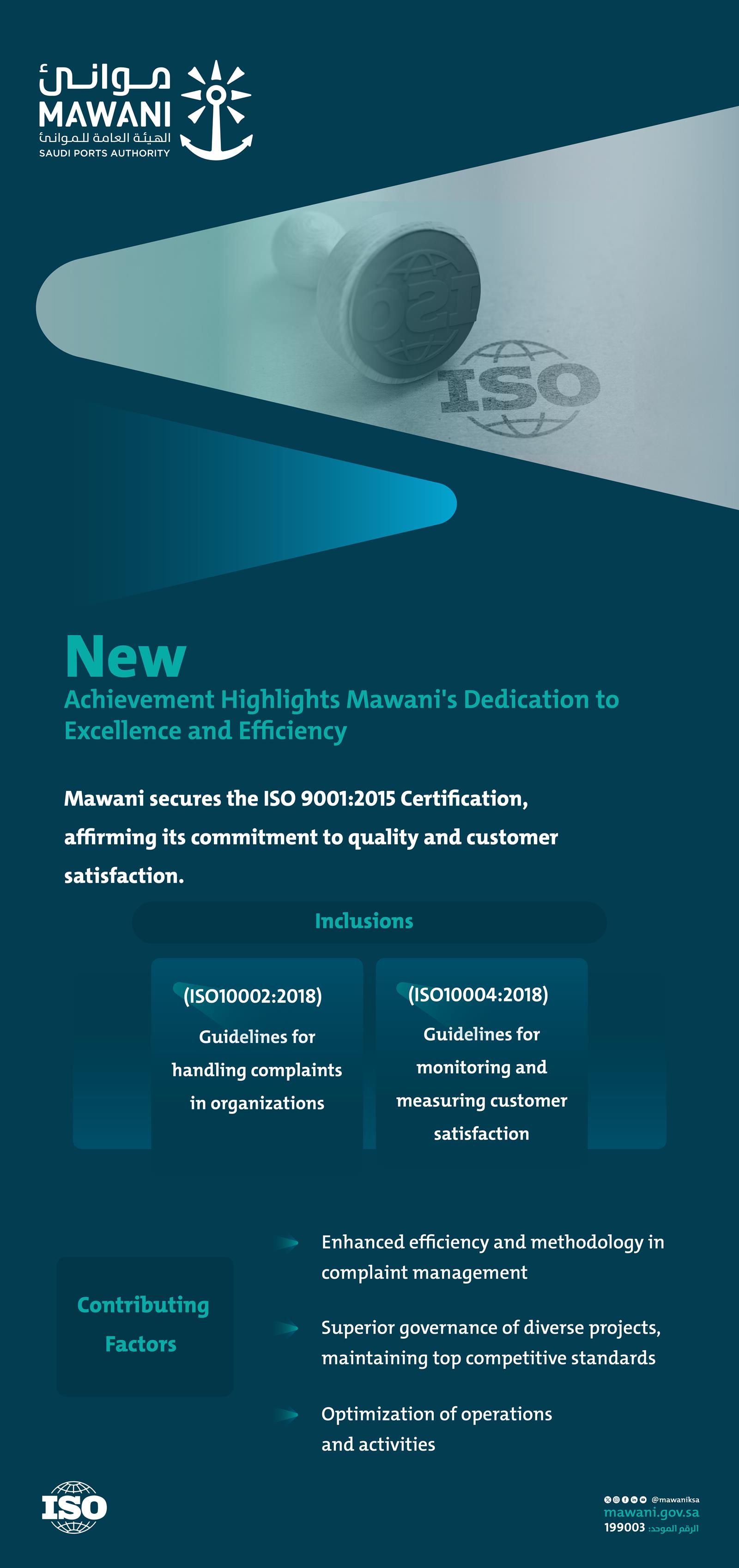 Mawani Recognized with ISO Certificate for Quality Management for Its ...