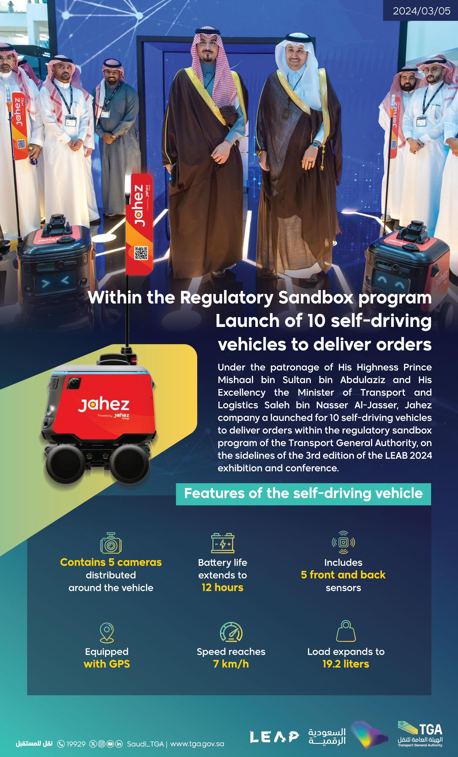 TGA Announces Launch of 10 Self-Driving Vehicles to Deliver Orders ...