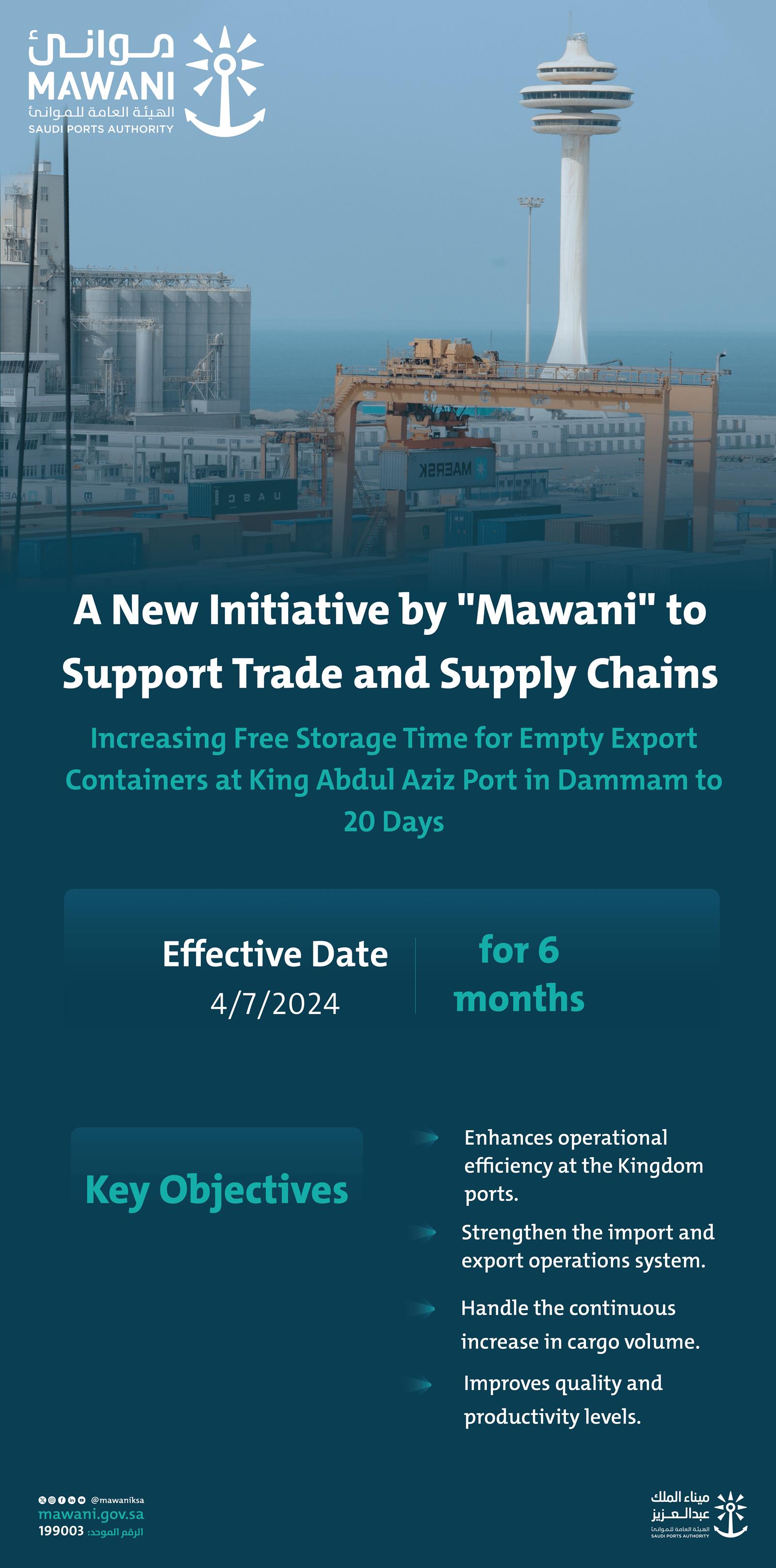 Mawani Announces Extension of Exemption Period for Storage Fees of ...