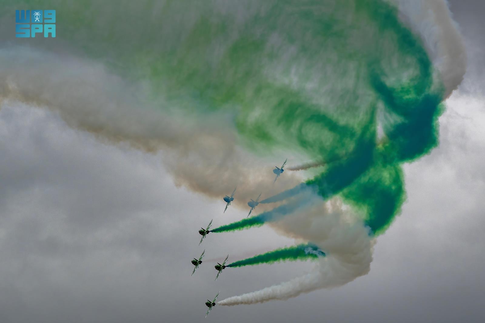 Saudi Hawks Team Continues Aerial Displays at RIAT 2024