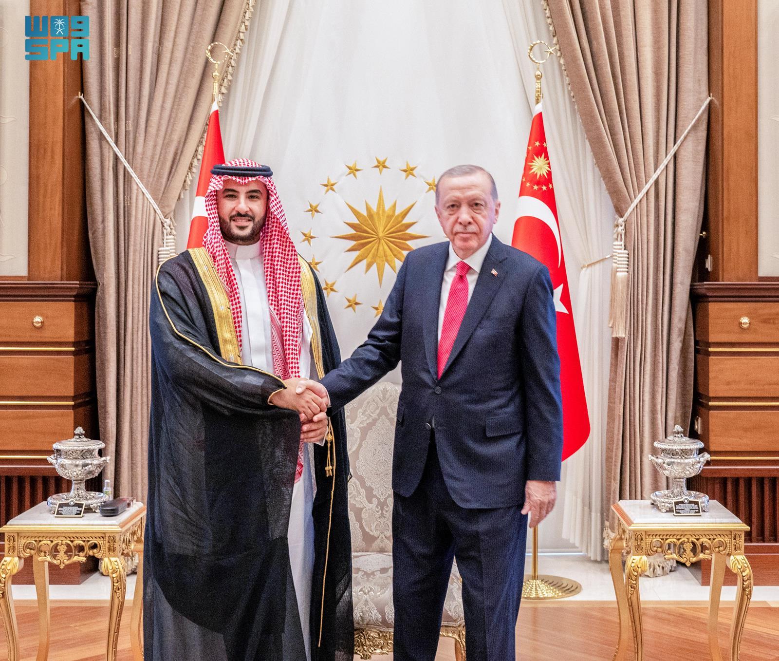 Saudi Minister of Defense Meets with Turkish President
