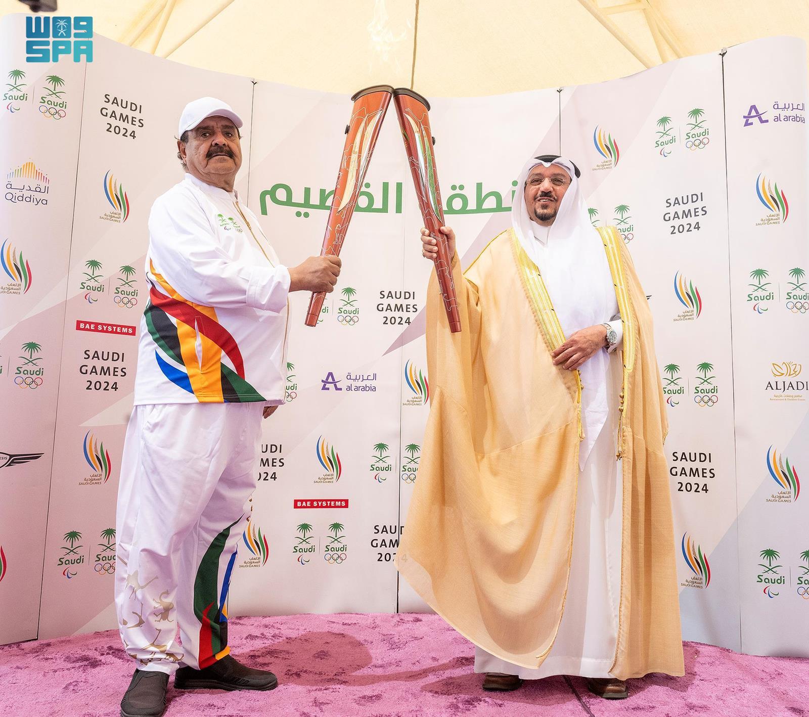Qassim Governor Receives Torch of Saudi Games