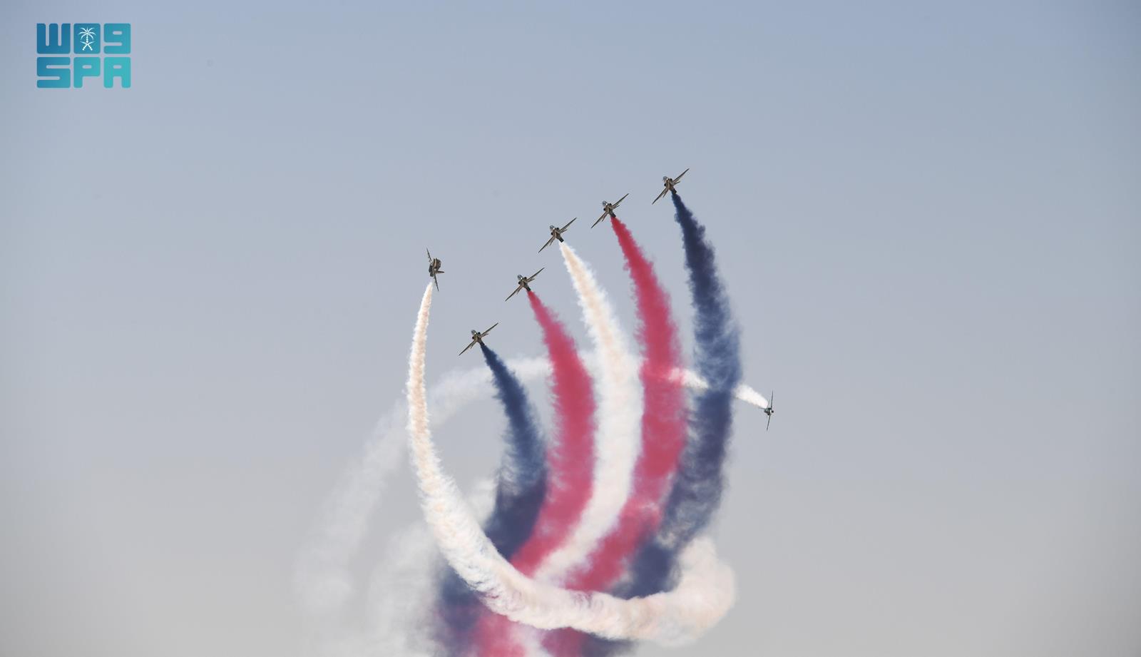 Saudi Falcons Aerobatic Team Performs at Egypt Air Show