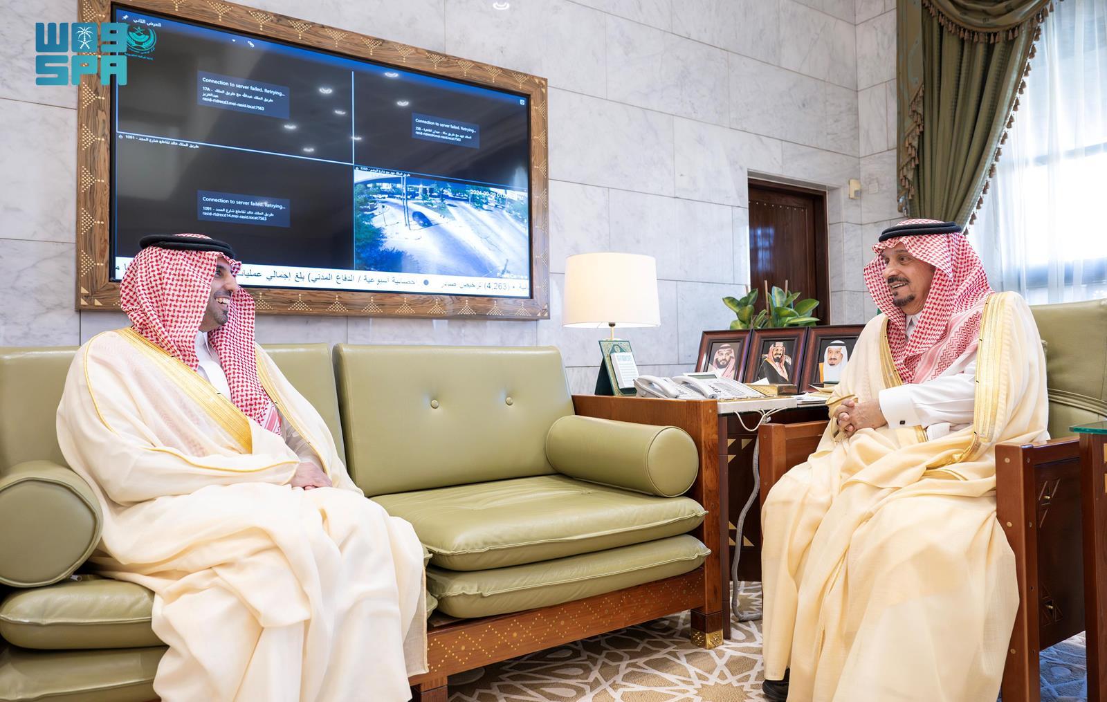 Riyadh Governor Receives Governor of the National Cybersecurity Authority