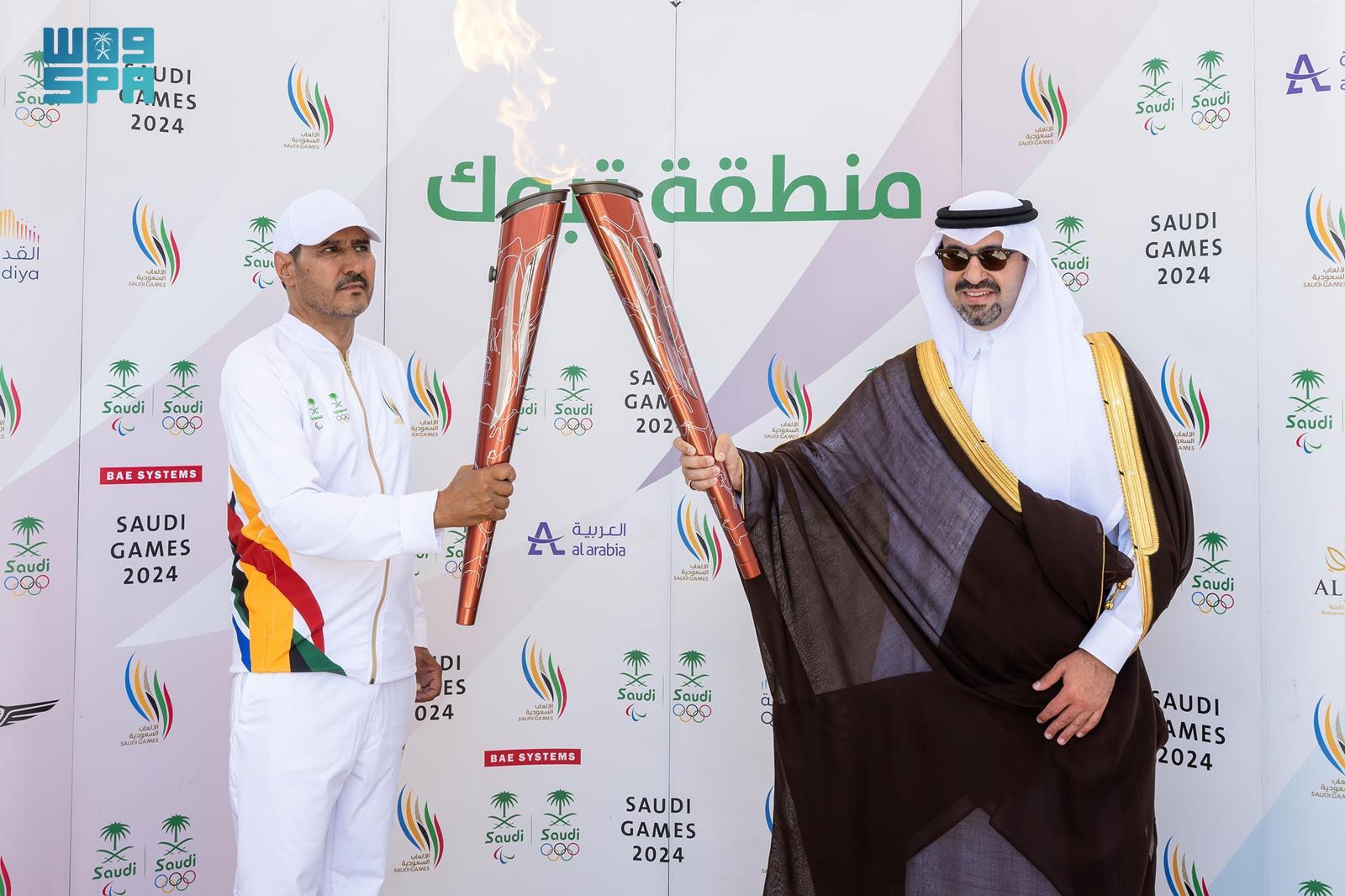 Deputy Governor of Tabuk Region Receives Torch of Saudi Games 2024