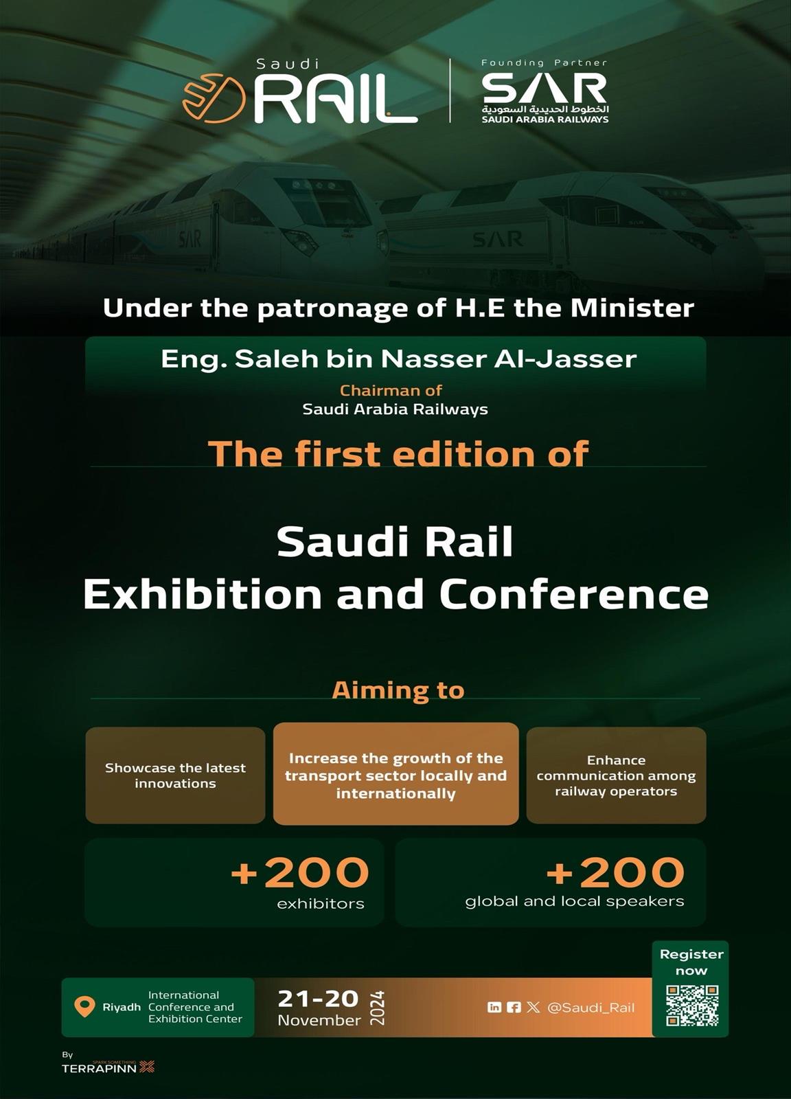 Riyadh to Host Saudi Rail Conference and Exhibition on November 20-21