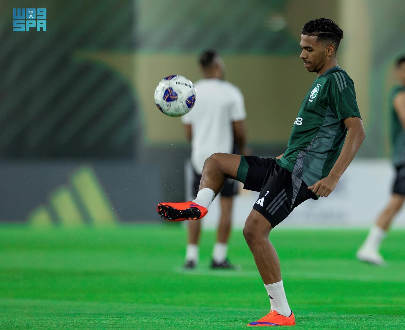 Saudi National Football Team Prepares for Match with Japan