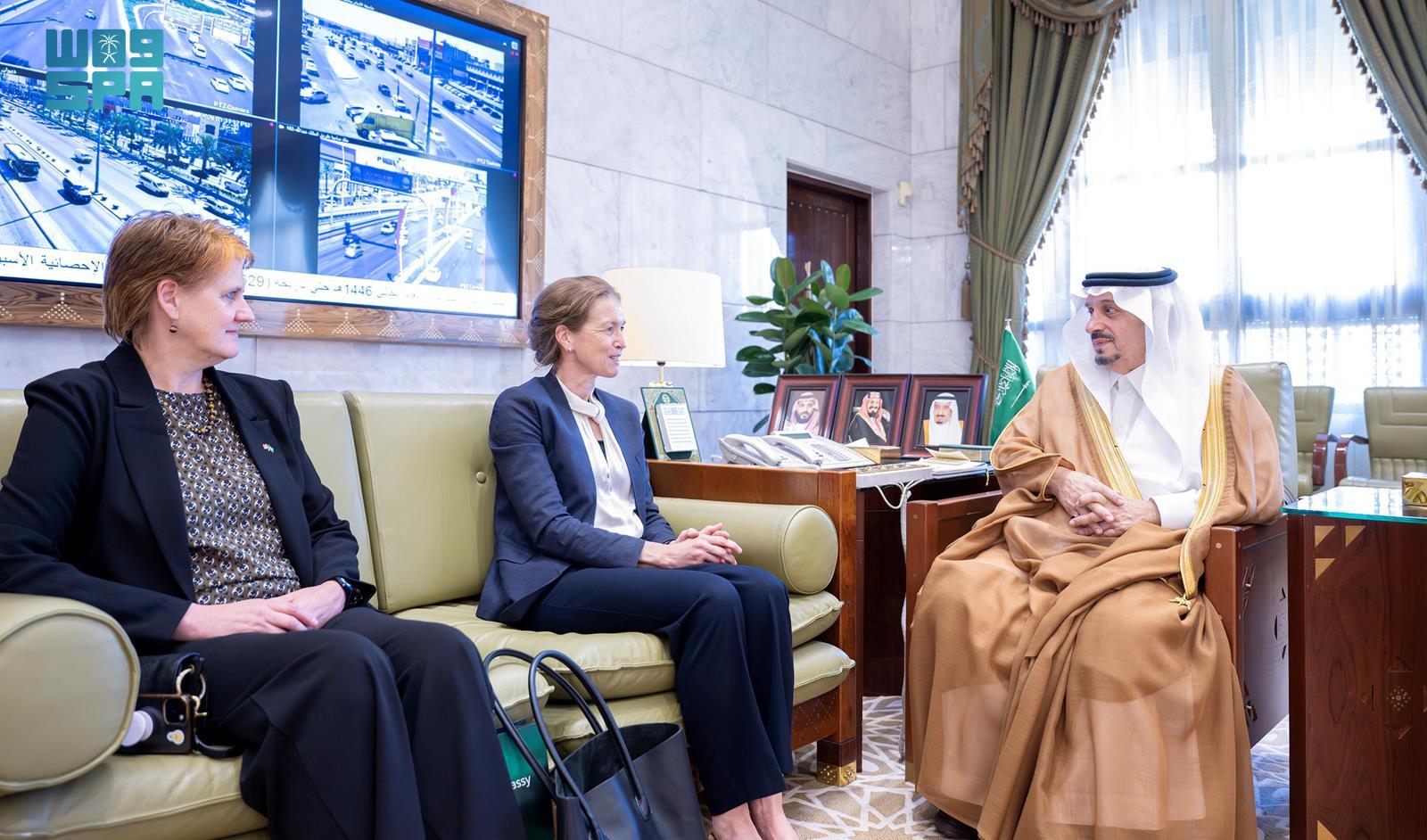Riyadh Governor Receives Norwegian Ambassador to Saudi Arabia