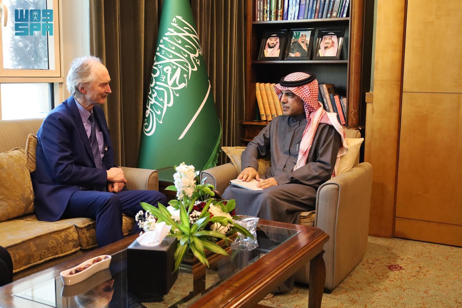 Saudi Ambassador Receives UN Special Envoy for Syria