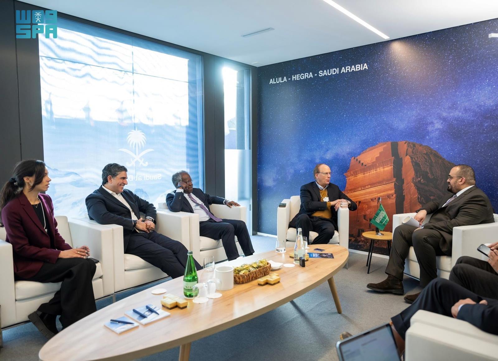 Minister of Economy and Planning Meets with BlackRock Chief, GIP Chairman