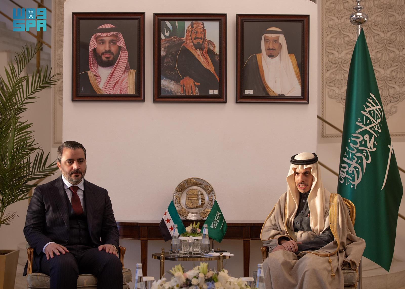 Saudi Foreign Minister Receives Foreign Affairs Minister of New Syrian ...