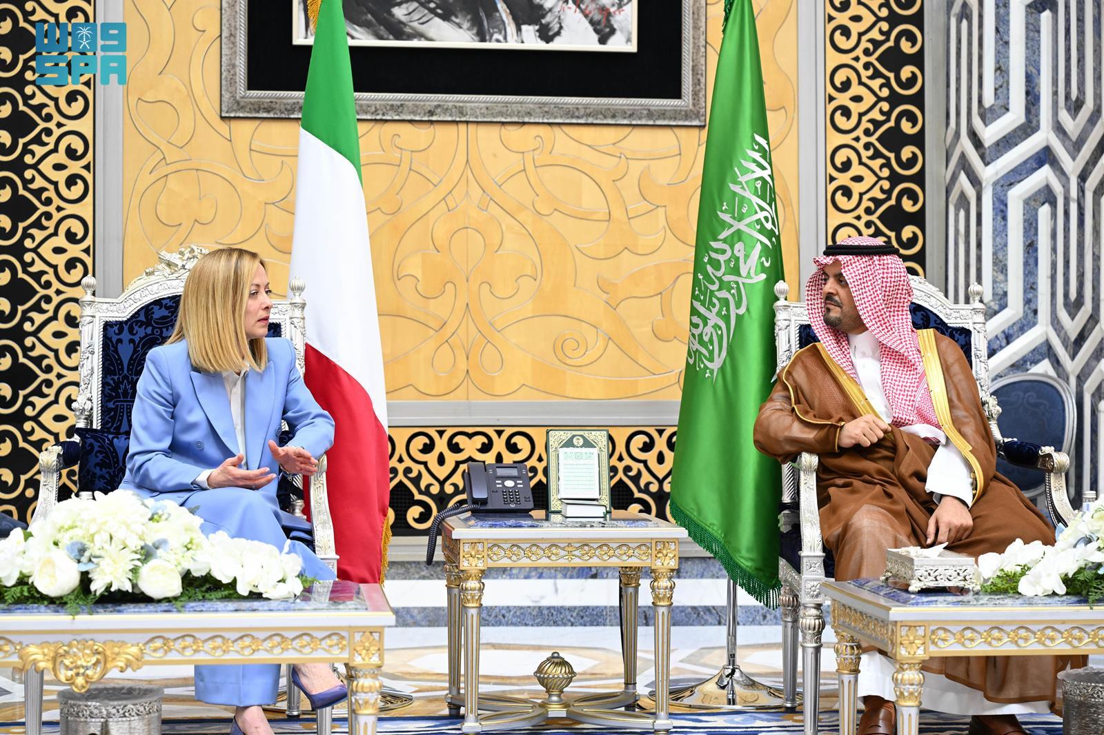 Italian Prime Minister Arrives in Jeddah