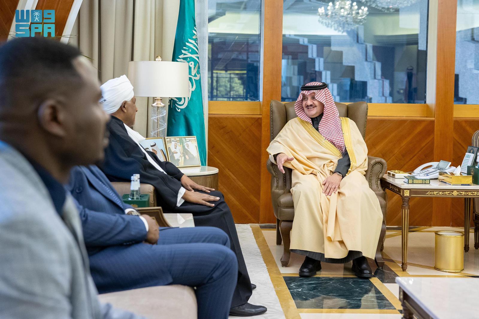 Eastern Region Governor Receives Sudan's Ambassador to Saudi Arabia