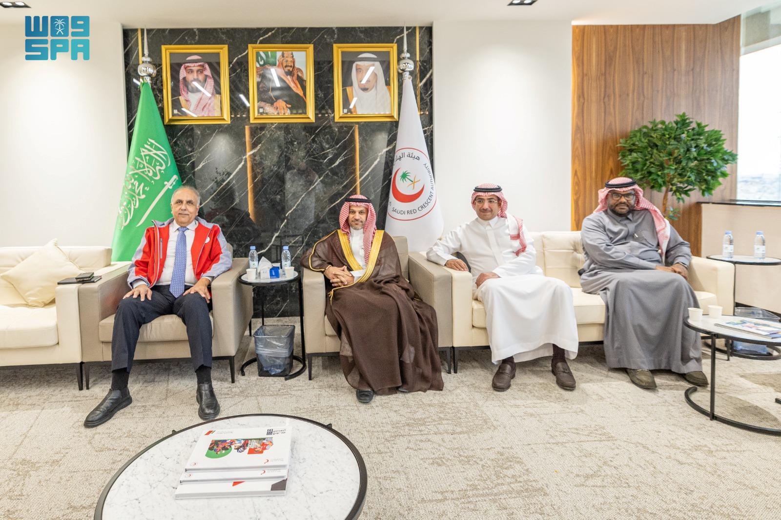 Saudi Red Crescent Authority President Receives Syrian Counterpart