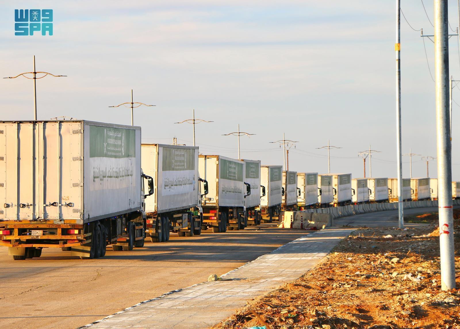 Convoy of 60 Saudi Aid Trucks Reaches Syria Through Nasib Crossing