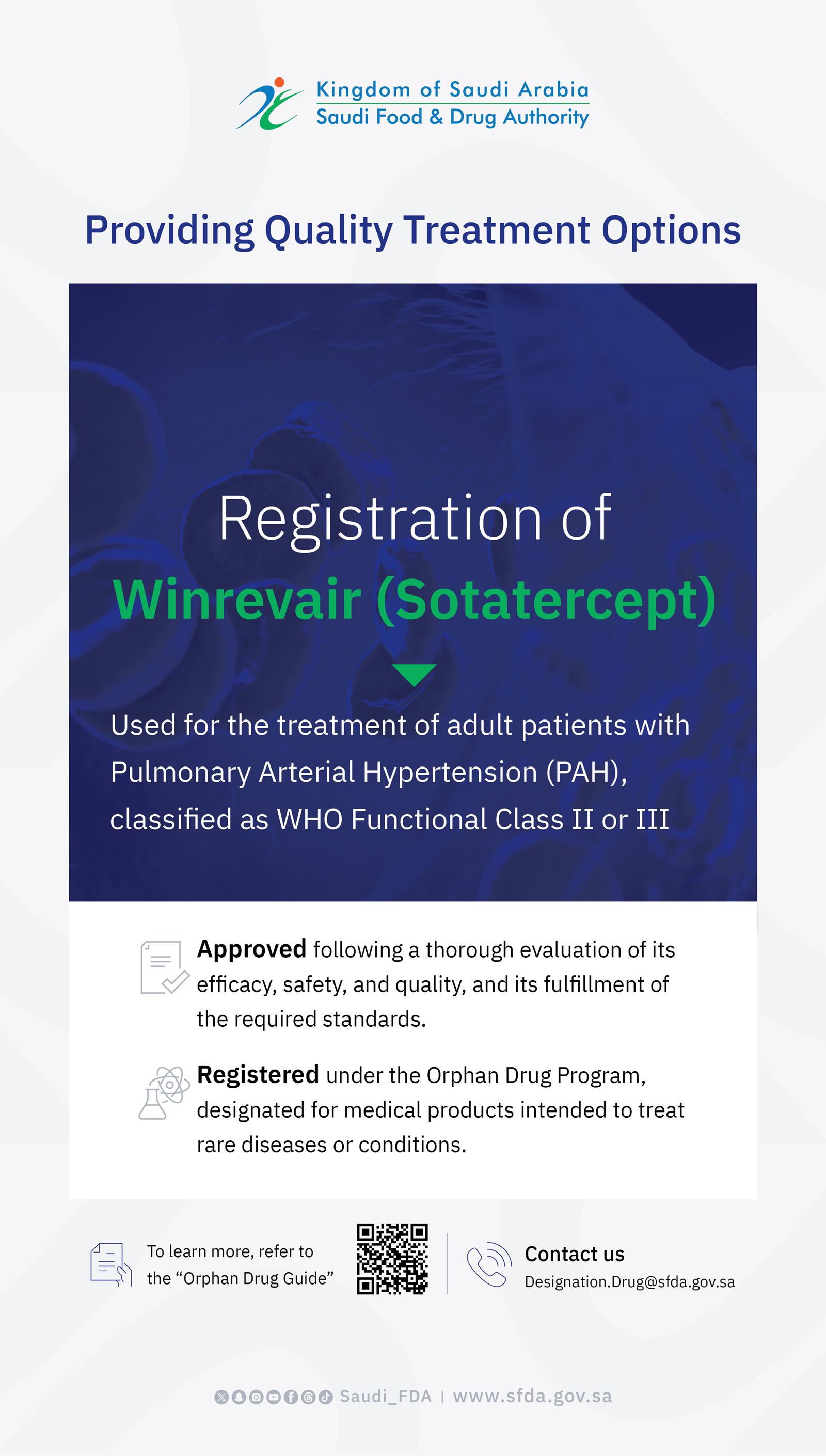 SFDA Approves Registration of 'Winrevair' for Treatment of Pulmonary ...