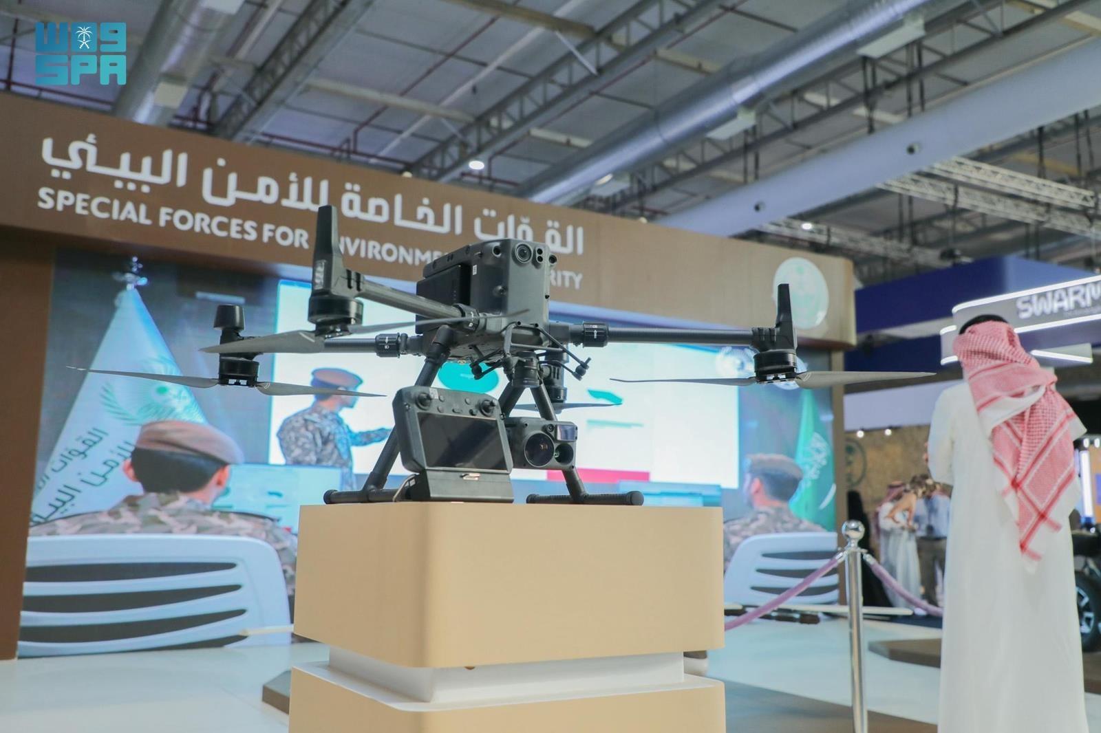Environmental Security Special Forces Participate in Saudi Drone Exhibition