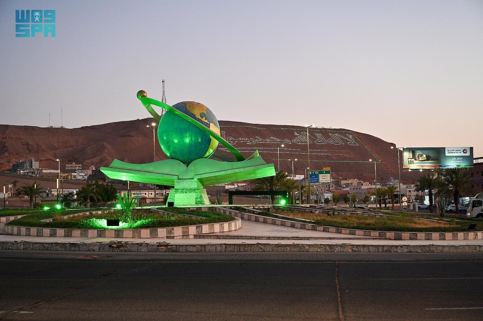 Haql Dressed in Green for Saudi National Day