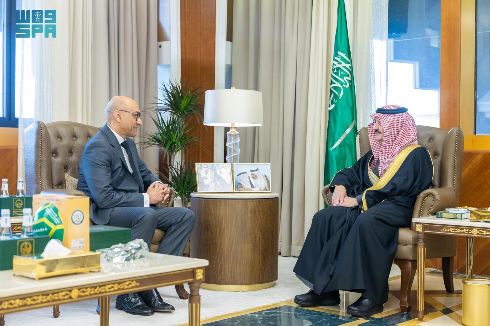 Eastern Region Governor Receives Pakistani Ambassador to Saudi Arabia
